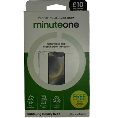 Buy Minute One Clear Case and Glass Screen Protector Bundle
